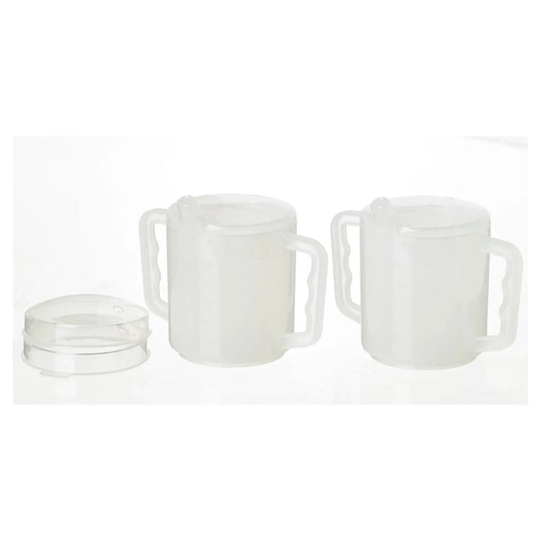 Homecraft Two Handled Mug 270ml with Spout and Splash Lids (2XCups ...
